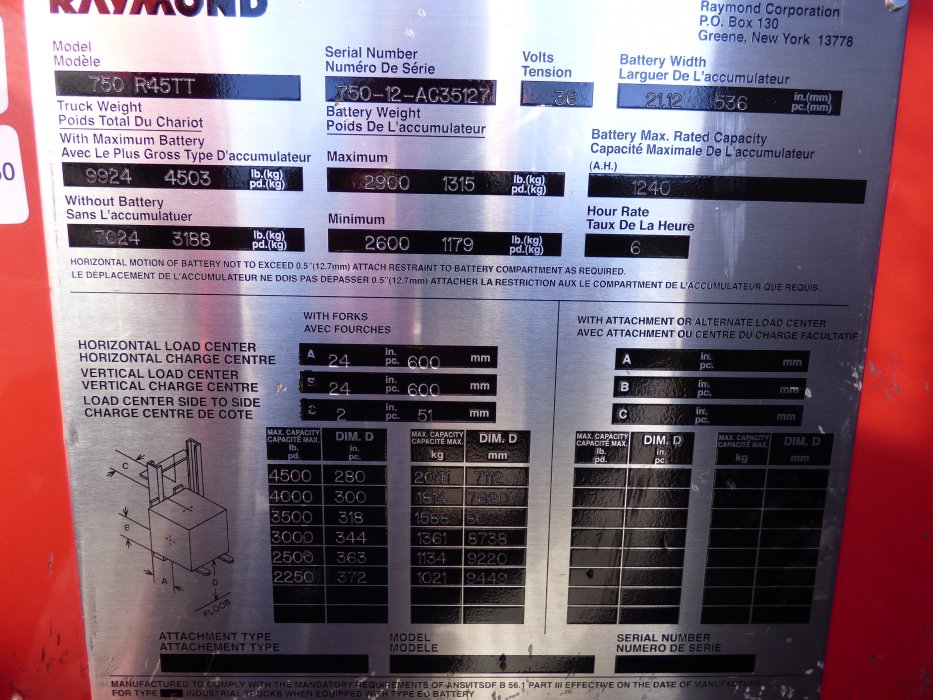 FL1417 - Raymond 750-R45TT Reach Truck : Warehouselift
